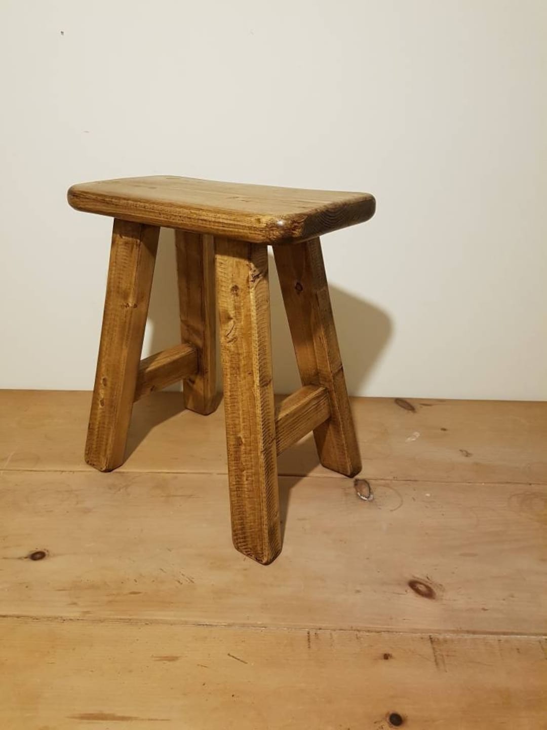 Rustic Wooden Milking Stool - Etsy UK