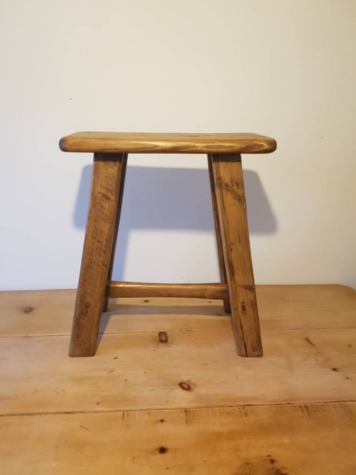 Wooden Milking Stool Large/ Rustic Bench | Etsy UK