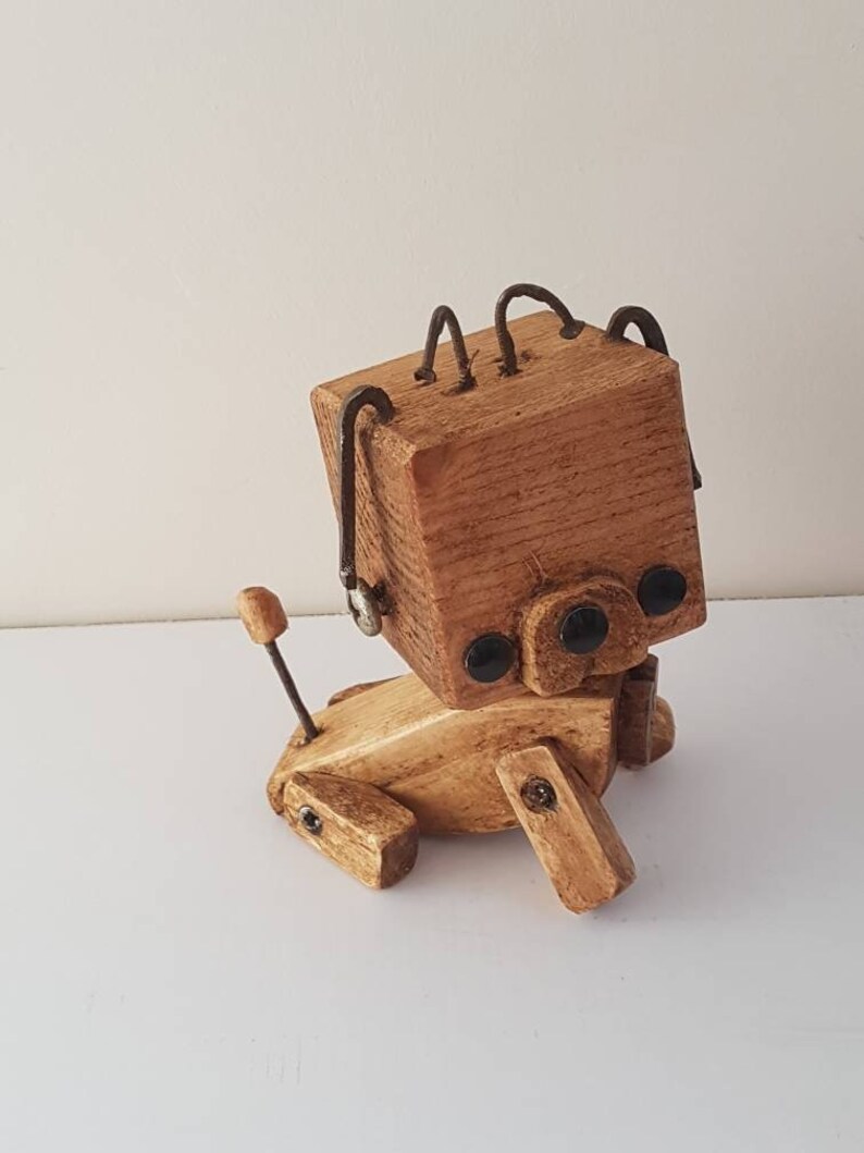 Wooden Robot Puppy Bot Rustic Toy Robot Wooden Figurine Wood - Etsy UK
