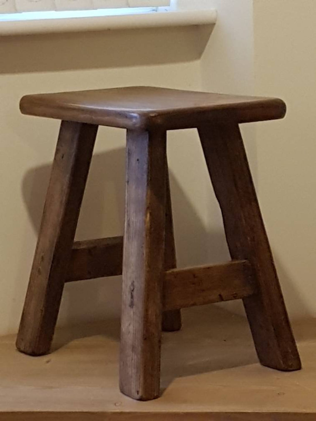 Wooden Milking Stool Large/ Bench Rustic - Etsy UK