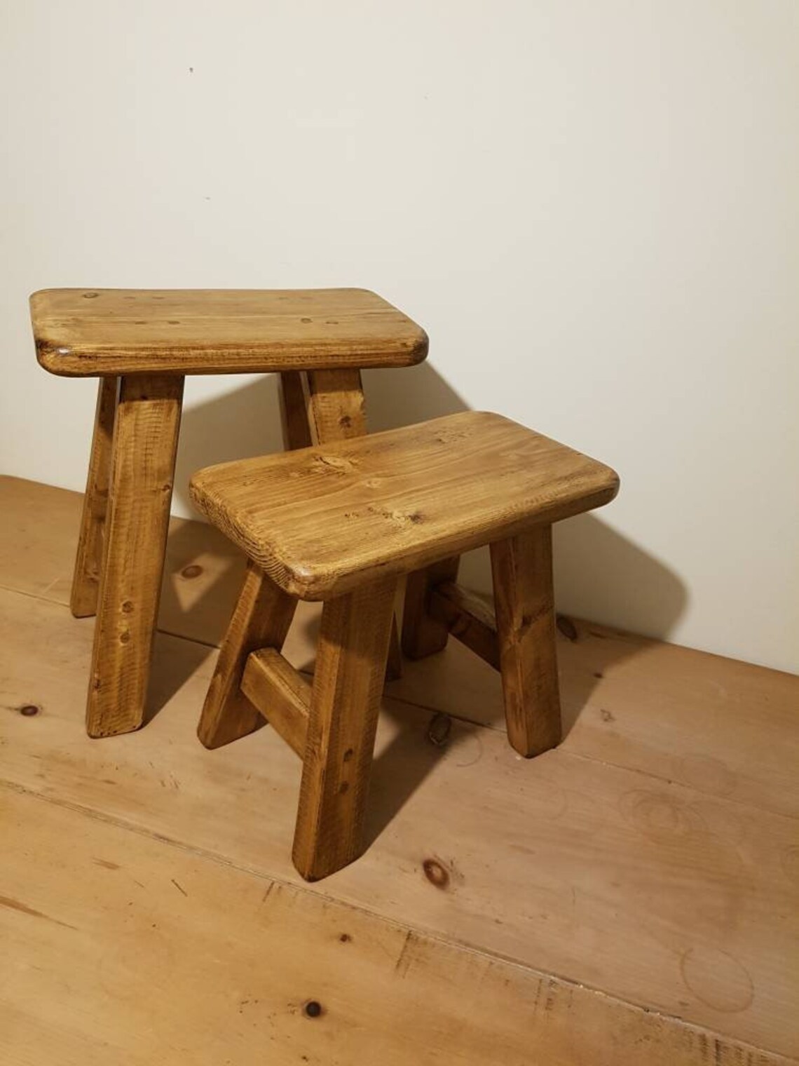 Rustic Wooden Milking Stool - Etsy