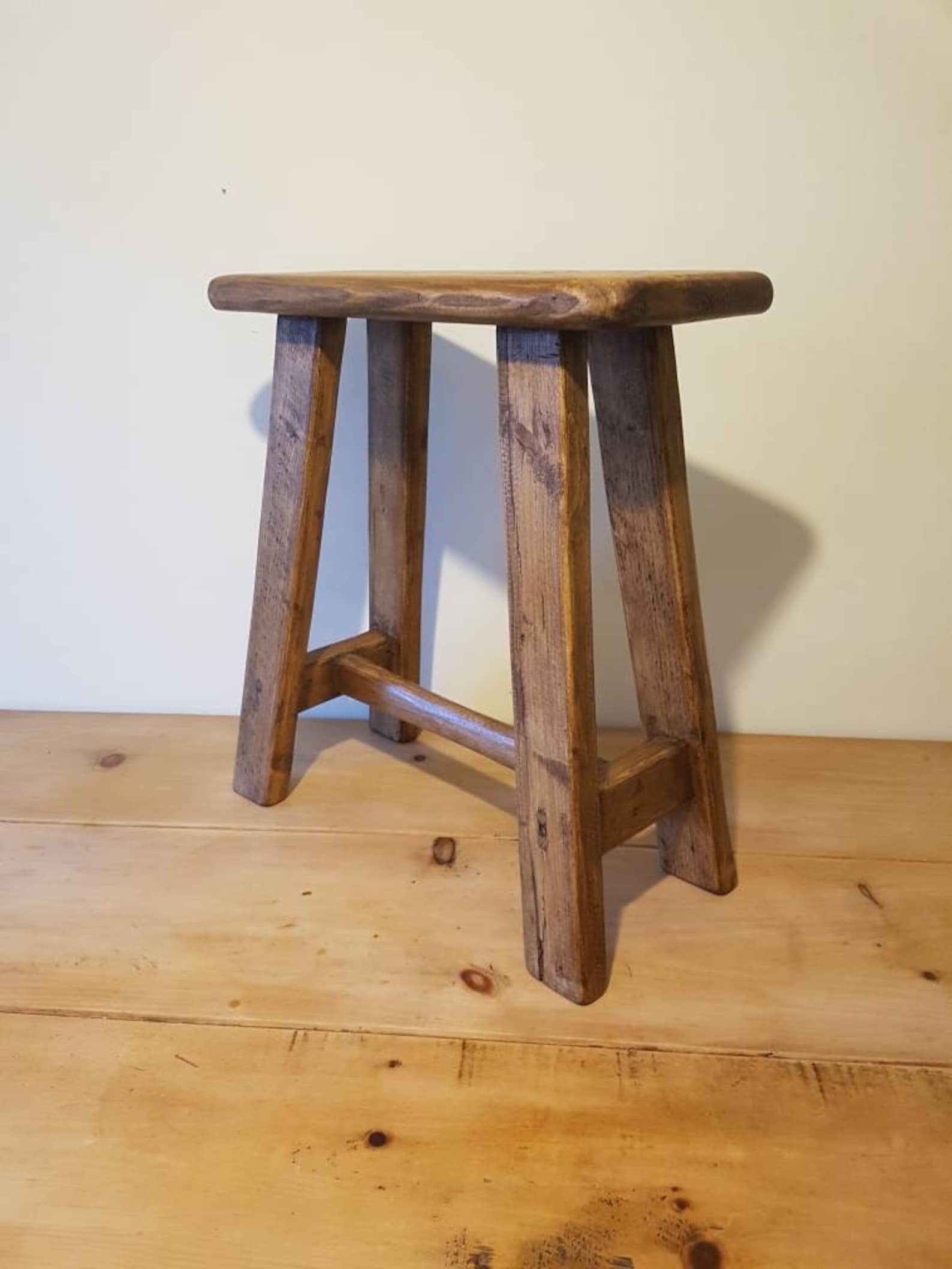 Wooden Milking Stool Large/ Rustic Bench | Etsy