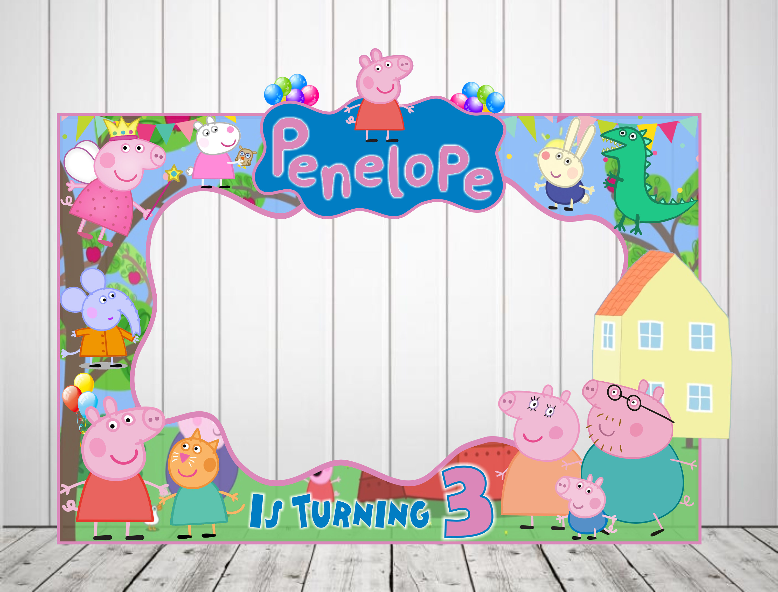 Peppa Pig Photo Booth Frame Peppa Pig Photo Booth Frame | Etsy