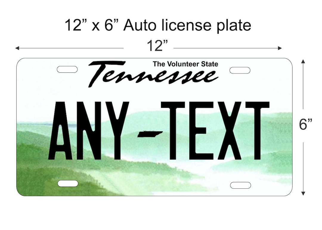 Tennessee Replica License Plate Personalized With Your Text Custom ...