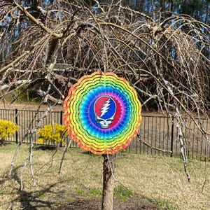 Steal Your Face on Tiedye Background 8 Inch Aluminum Wind Spinner - Etsy