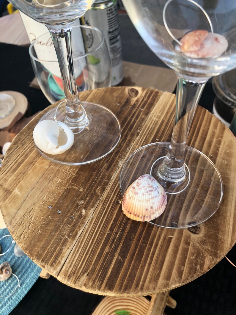 Sea Shell Wine Glass Charm - Etsy