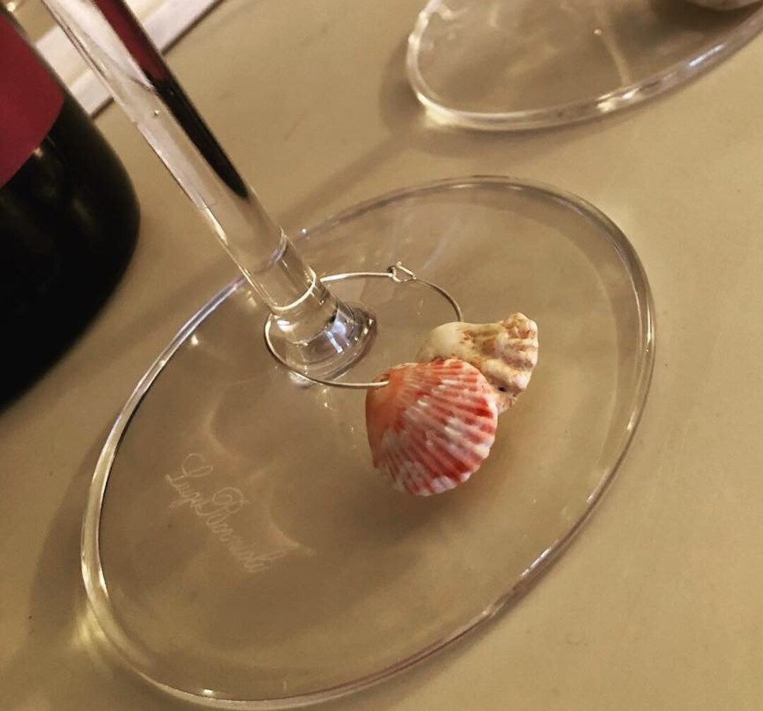 Sea Shell Wine Glass Charm - Etsy