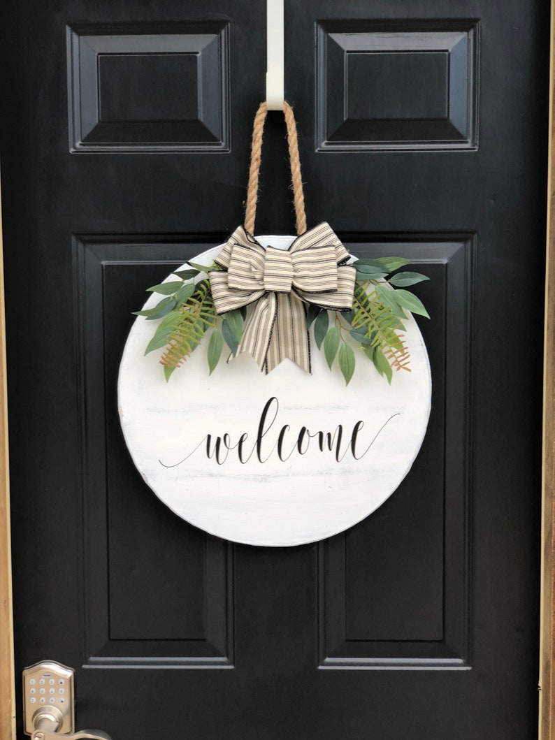 Round Door Hanger Door Hanger Door Decor Door Sign Welcome - Etsy Round Door Hanger Door Hanger Door Decor Door Sign Welcome - Etsy