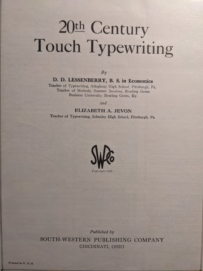 20th Century Touch Typewriting Complete typing Manual by - Etsy