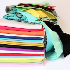 Scrap Fabric Bundle, 3 Pounds Solids, Mystery Grab Bag, Sewing Supplies ...
