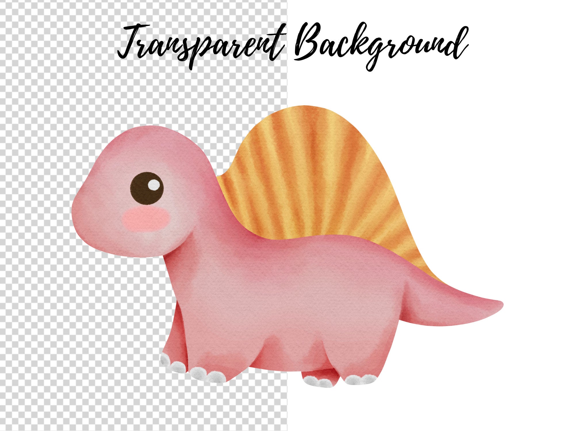 Cute Dinosaurs V2 Watercolor Clipart PNG Jurassic Elements - Etsy