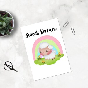 Counting Sheep Watercolor Clipart: Baby Nursery PNG (digital Download ...