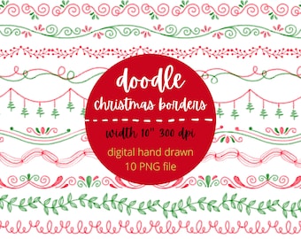 Christmas Clipart Border Set 98 Winter Clipart Page Borders - Etsy