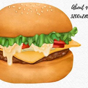 Fast Food Watercolor Digital Clipart PNG Download Junk Food Pizza Cheat ...