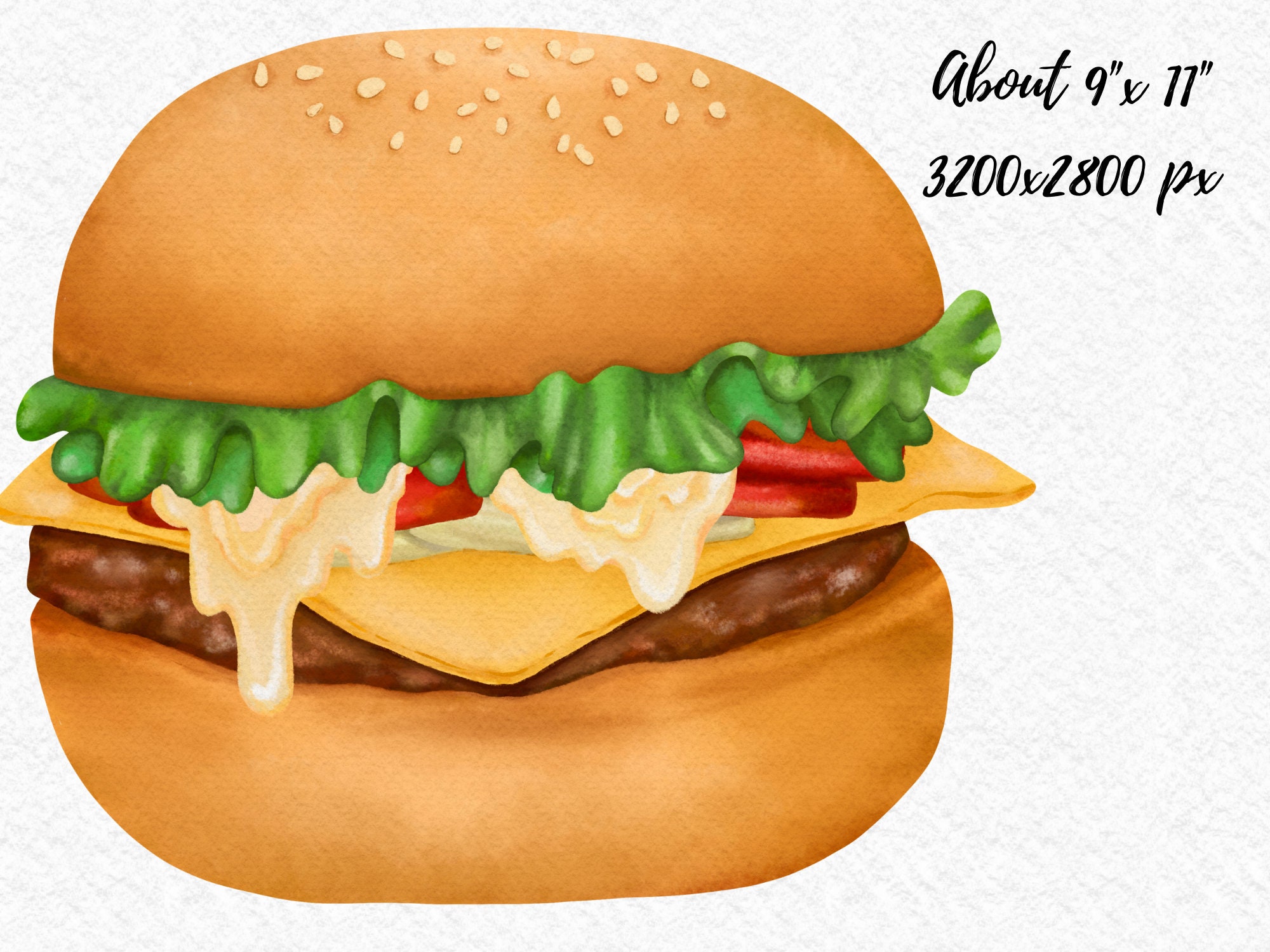 Fast Food Watercolor Digital Clipart PNG Download Junk Food Pizza Cheat ...