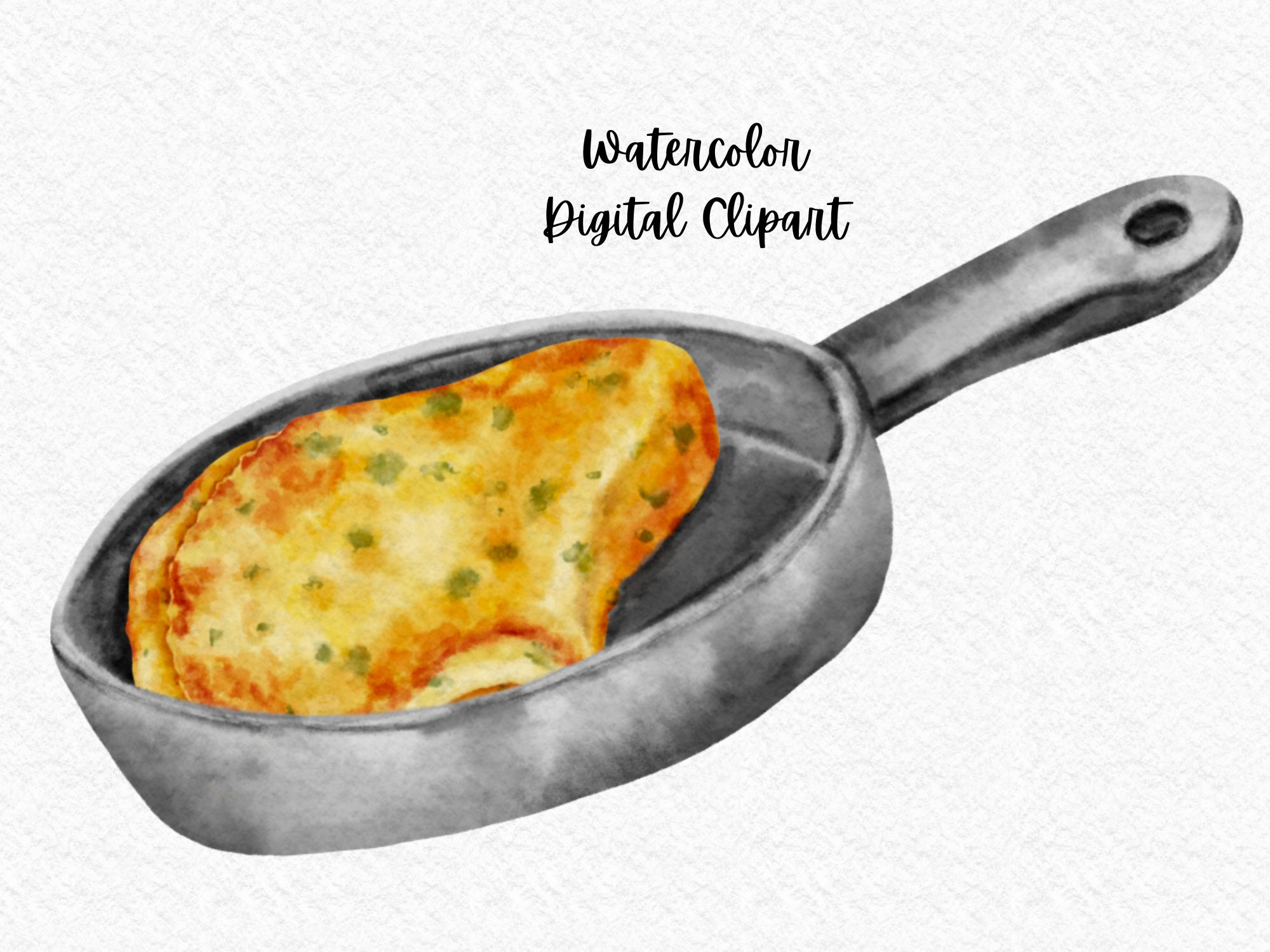 Easy Breakfast Watercolor Clipart PNG Digital Download Sandwich Bacon ...