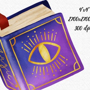 Witch Magic Watercolor Digital Clipart , Cute Magic Sticker, Witch PNG ...