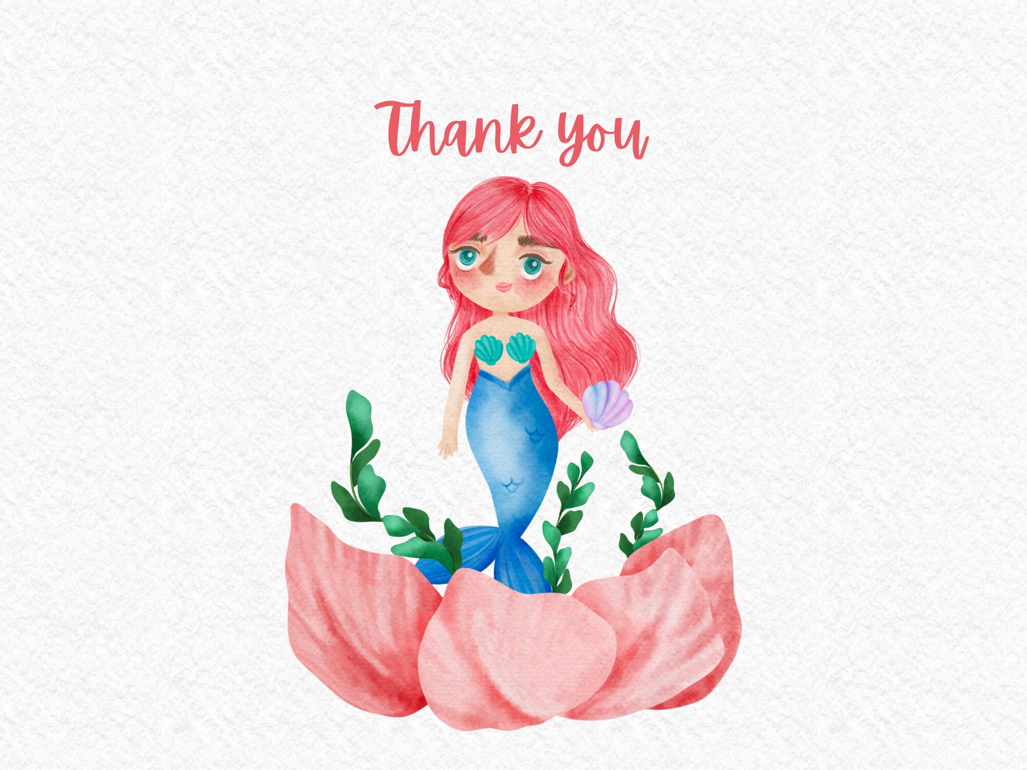 Mermaid Collection Watercolor Clipart PNG Digital Download - Etsy