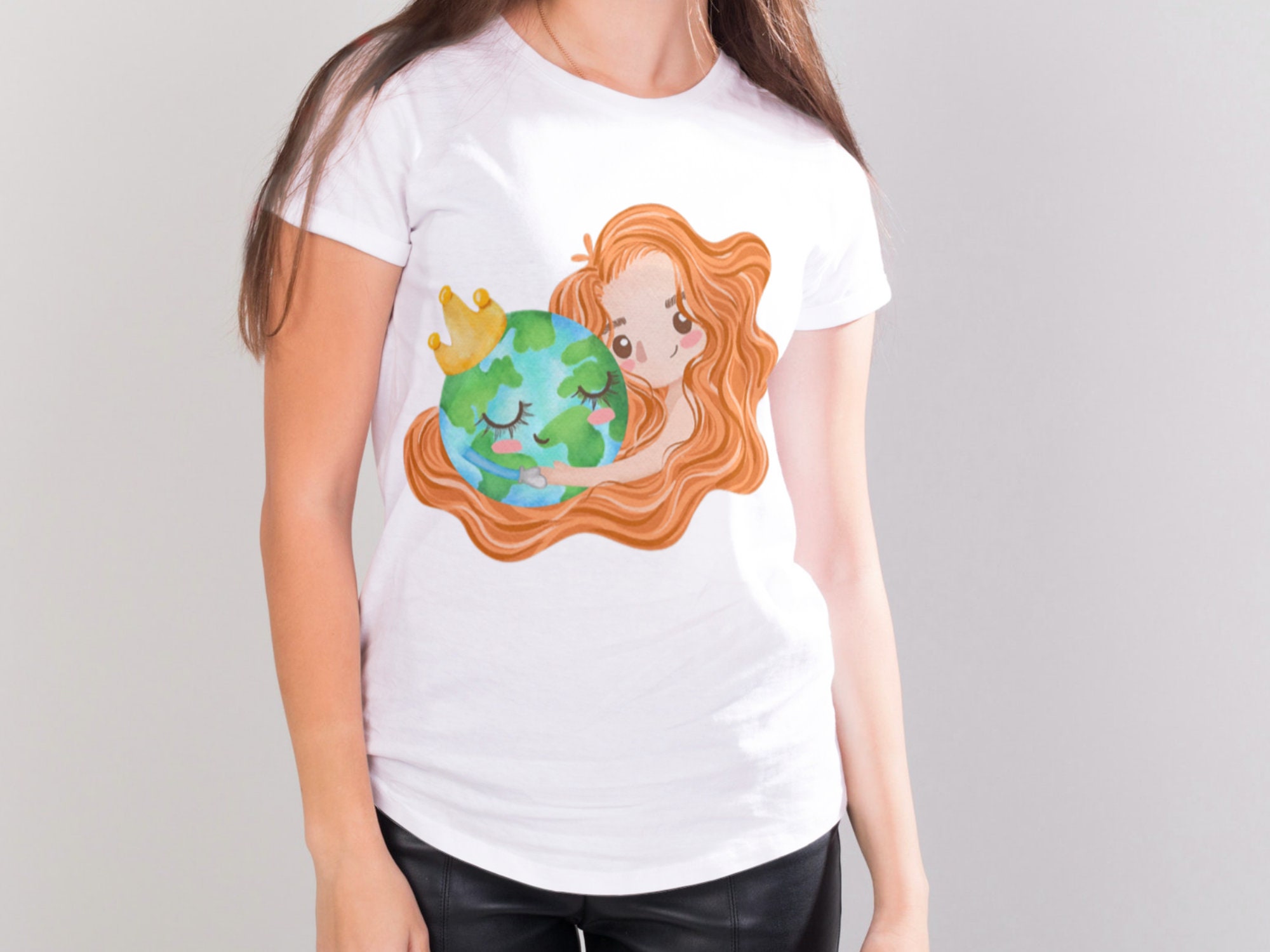 Earth Day Watercolor Clipart PNG Save the Earth Mother Earth Recycle ...