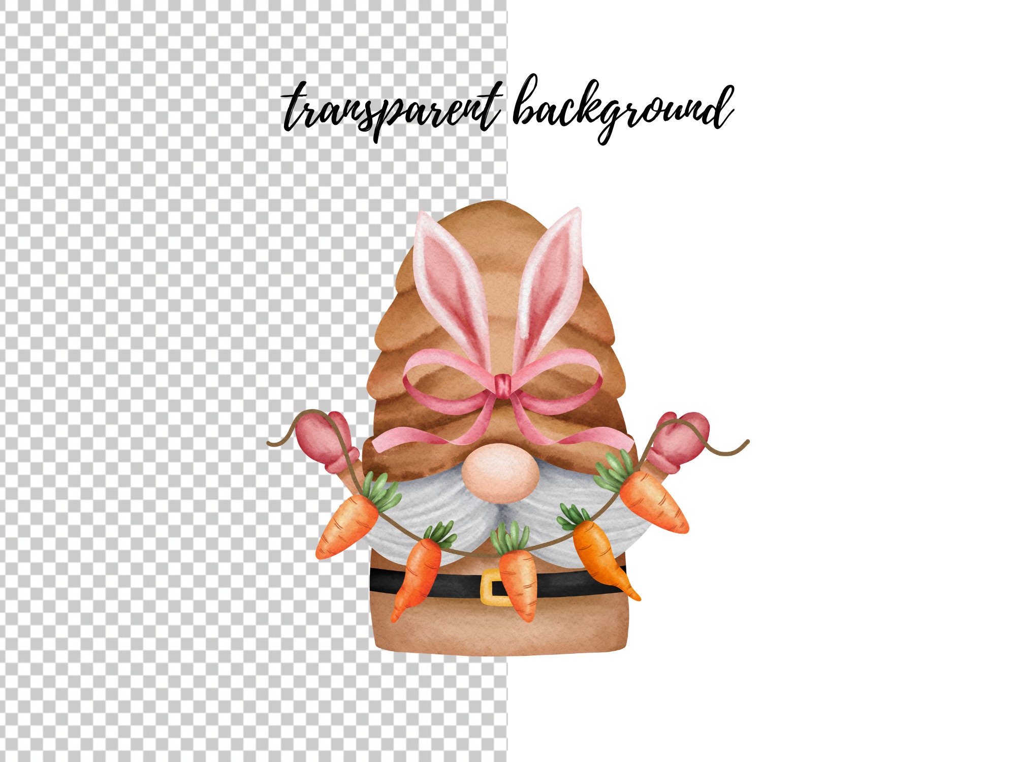 16 Easter Gnomes Watercolor Clipart ,easter Sublimation Design Download ...