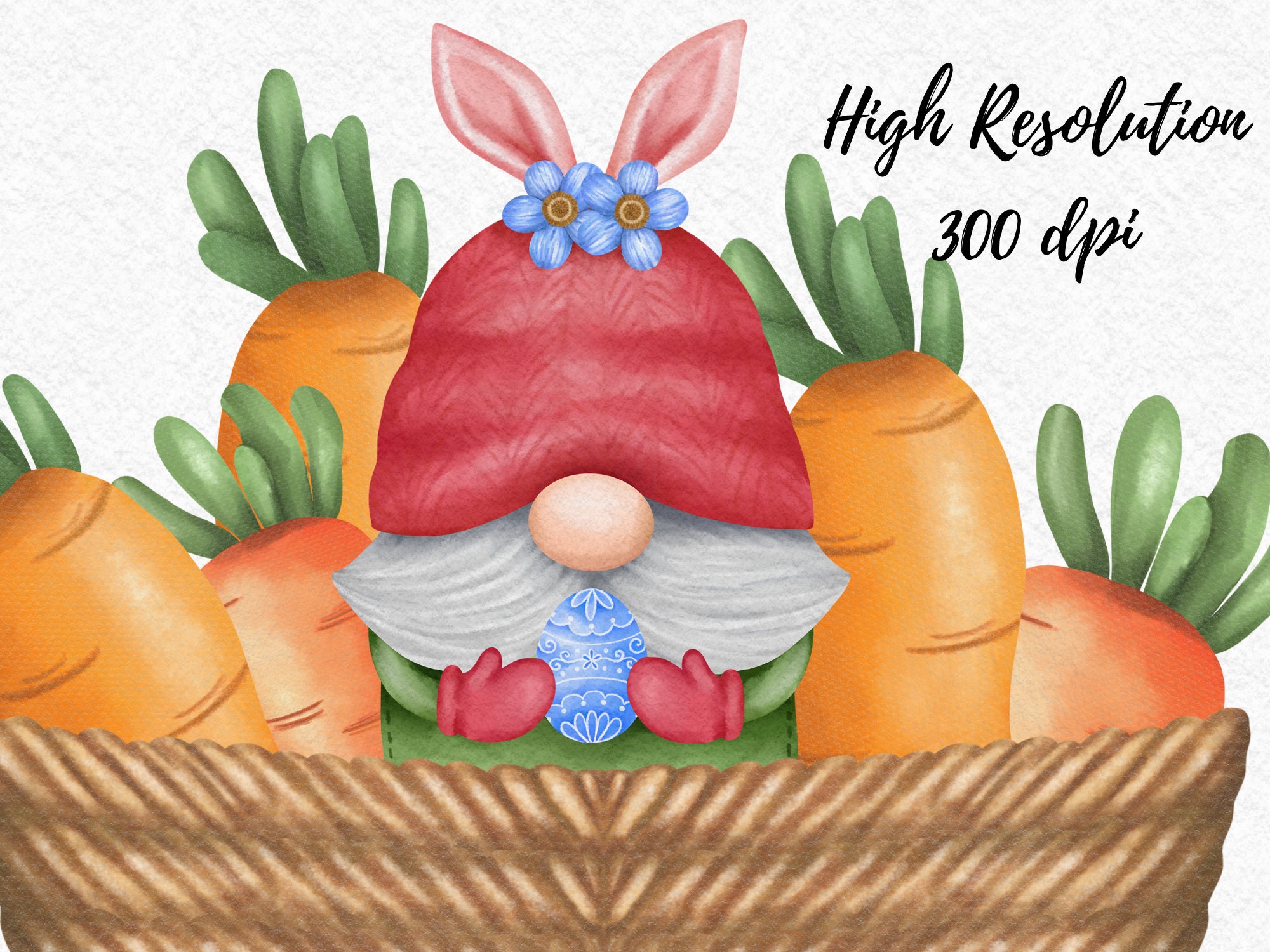 16 Easter Gnomes Watercolor Clipart ,easter Sublimation Design Download ...