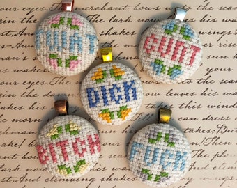 Swear Embroidery - Etsy