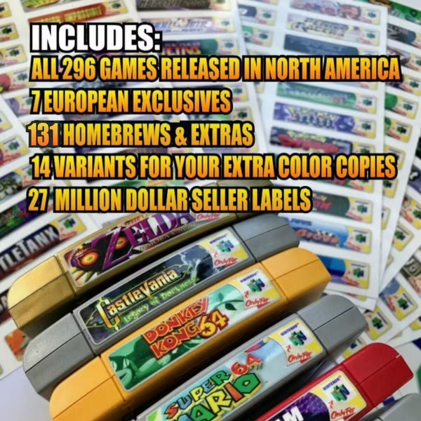 N64 Labels - Etsy