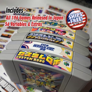 Japan Nintendo 64 N64 Sticker End Labels (for All 196 Custom Japan Game ...