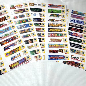 Japan Nintendo 64 N64 Sticker End Labels (for All 196 Custom Japan Game ...