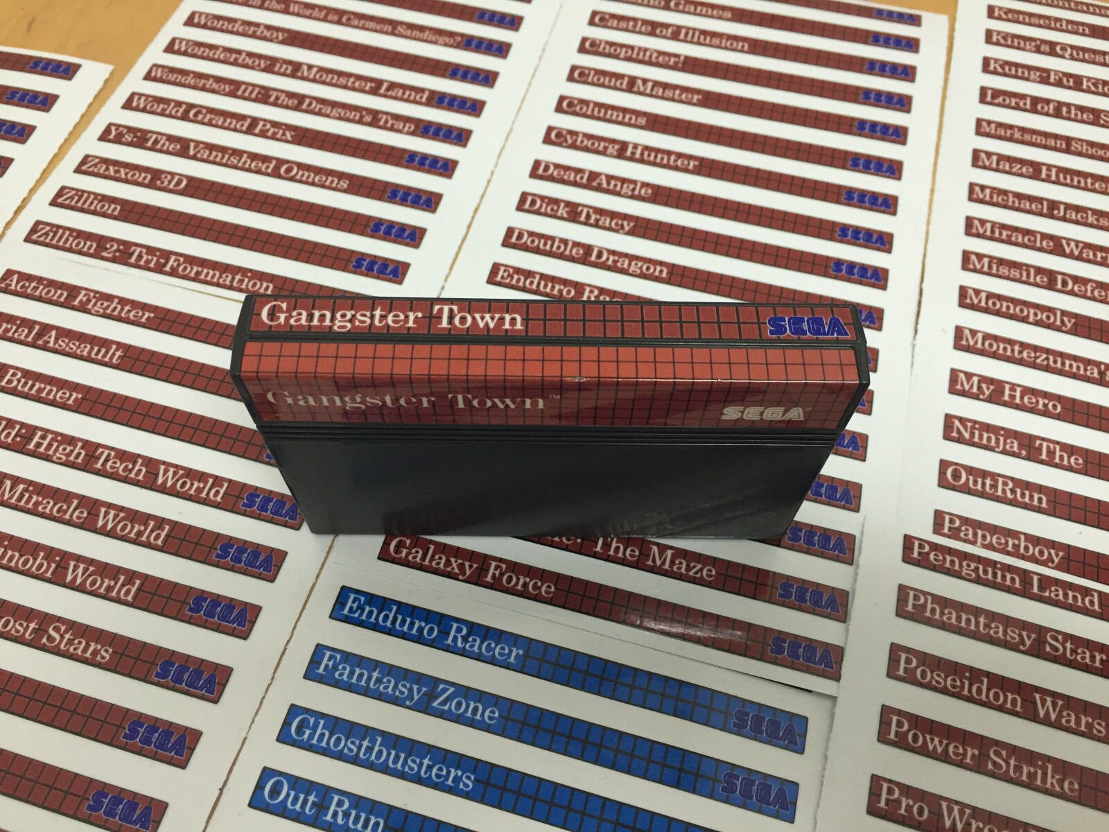 Sega Master System Sticker End Labels (for All 114 Custom Cartridge ...