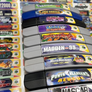 N64 Top End Labels for All 296 US Game Stickers + 167 Homebrews & Japan ...
