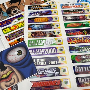 N64 Top End Labels for All 296 US Game Stickers + 167 Homebrews & Japan ...