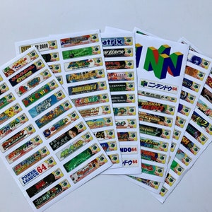 Japan Nintendo 64 N64 Sticker End Labels for All 196 Custom Japan Game ...