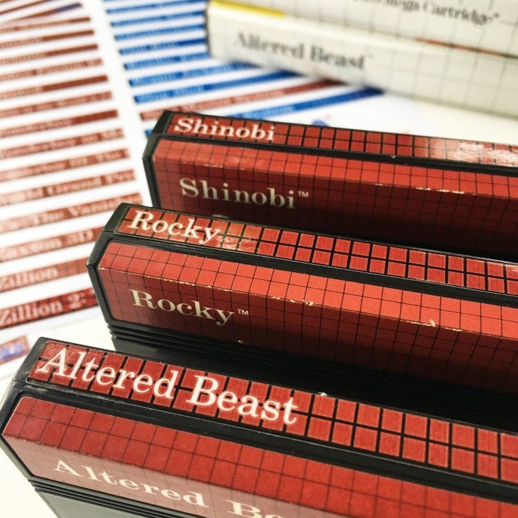 Sega Master System Sticker End Labels (for All 114 Custom Cartridge ...