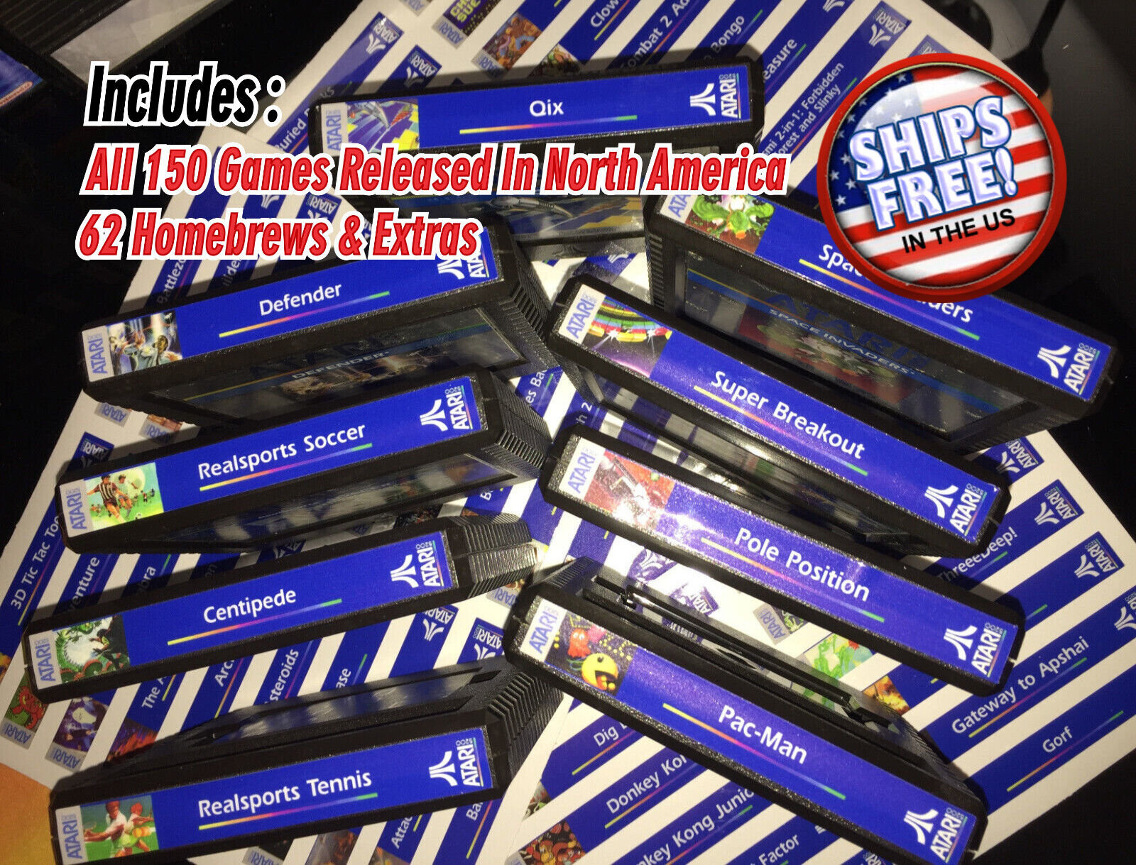 Atari 5200 Sticker End Labels (for All 154 Custom Game Stickers) + 62 ...
