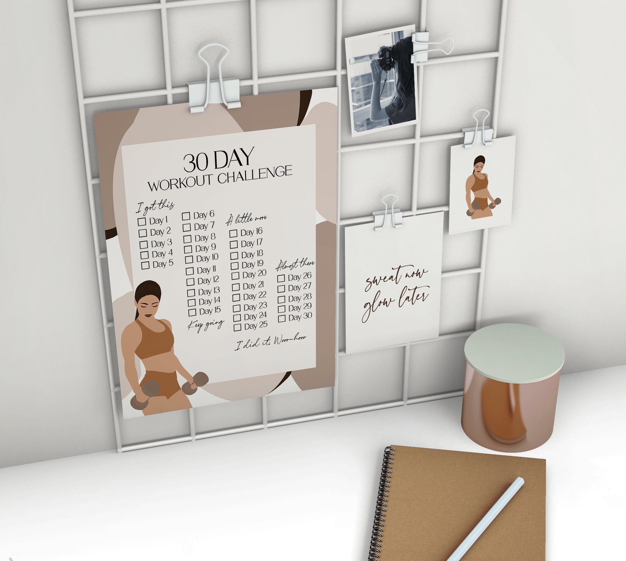 Weekly Workout Tracker Planner Page, Exercise Planner, Weekly Exercise ...