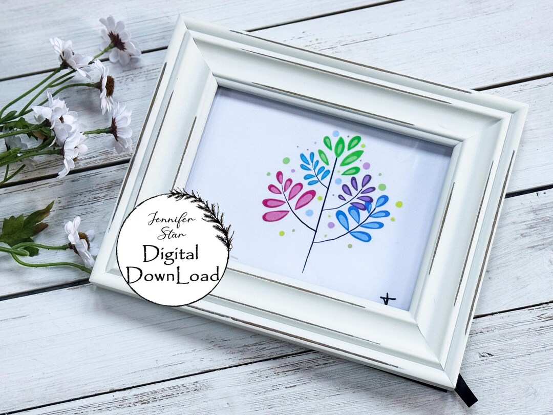 Printable Tree Art 5x7 | Whimsical Art | Instant Download | Digital ...