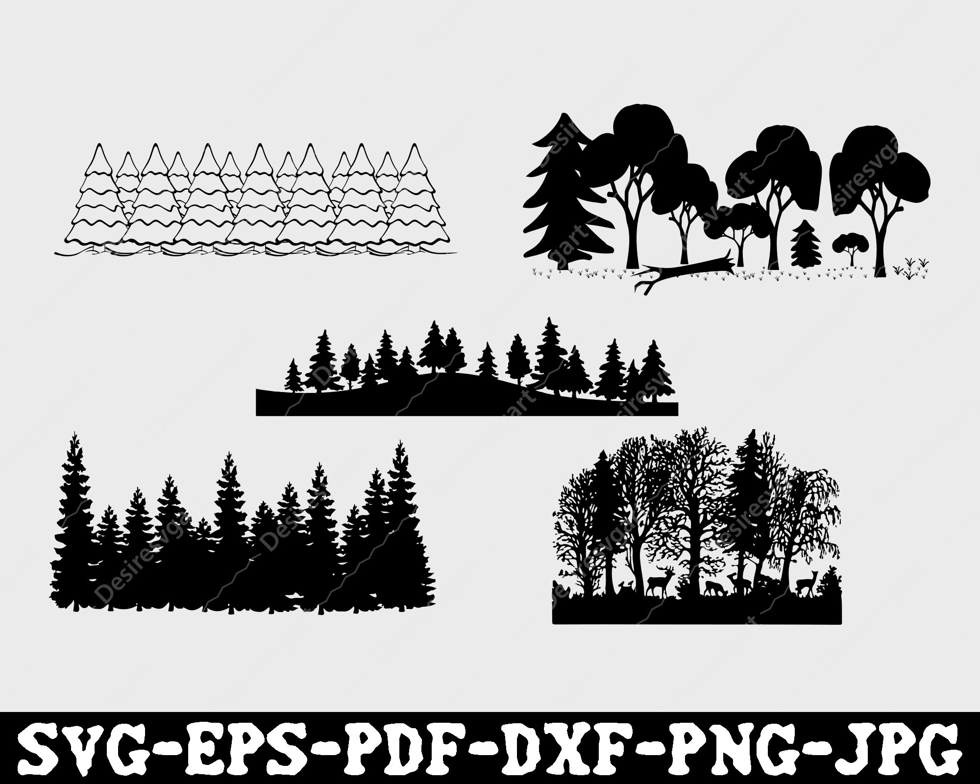 Forest SVG Bundle Forest Vectortree SVG Forest Clipart - Etsy Canada