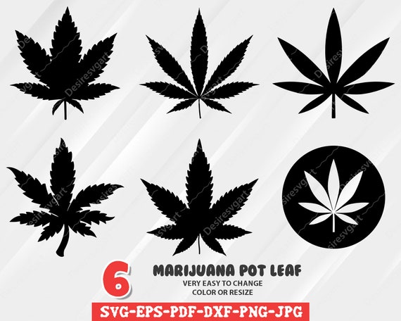 Marijuana Pot Leaf SVG Marijuana Leaf Cannabis Leaf Svg | Etsy