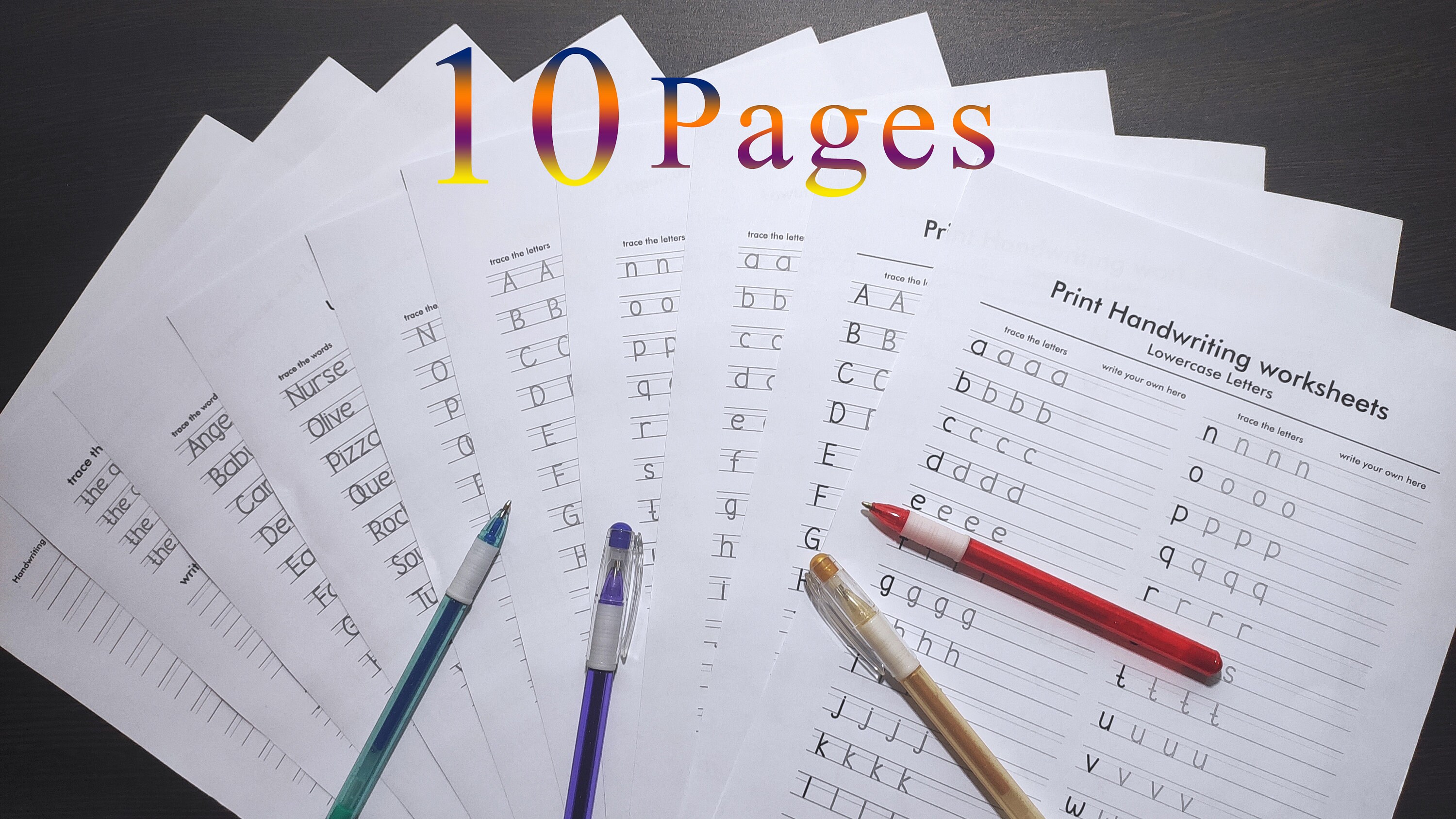 Print Handwriting Worksheets Handwriting Practice Worksheet | Etsy