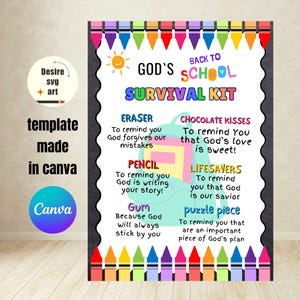 Back to School Survival Kit Flyer - 5x7 Editable Canva Template ...