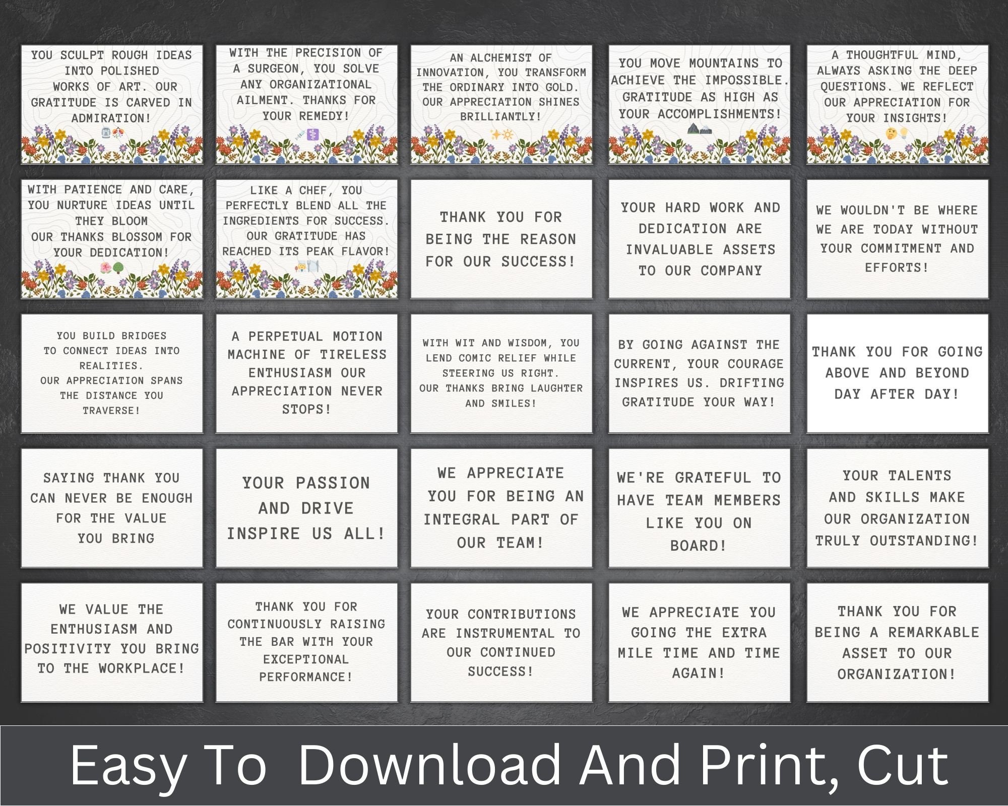 Employee Appreciation Cards, Printable Appreciation Card, Coworker Gift ...