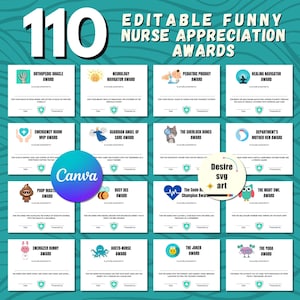 Quirky Nurse Recognition Certificates:celebrate the Funniest Moments ...
