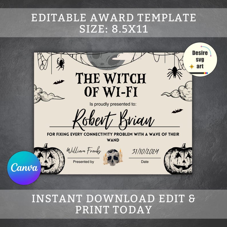 40 Spooky-fun Halloween Employee Certificates: Celebrate Your Team With ...