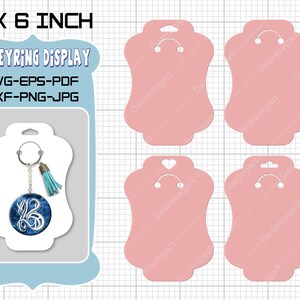 Keyring Display Card Template, Keyring Display Card Svg, Keychain Svg ...