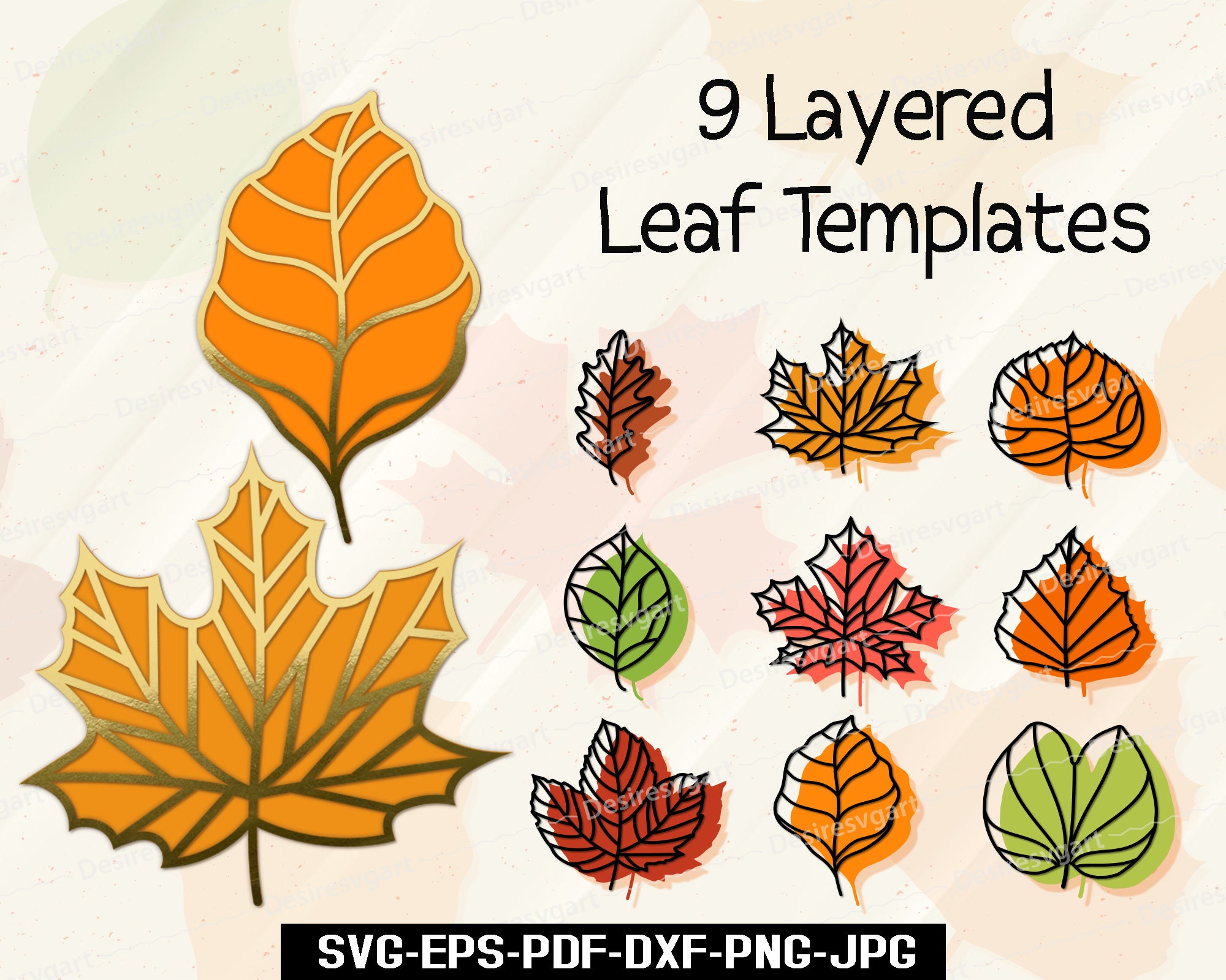 Fall Leaf Svg Autumn Leaf Svg Leaf Svg Layered Leaf Svg - Etsy UK