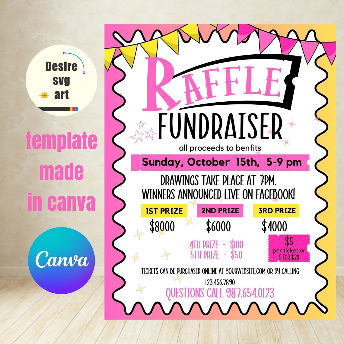 Editable Raffle Fundraiser Templates Galore, Raffle Ticket Fundraiser ...