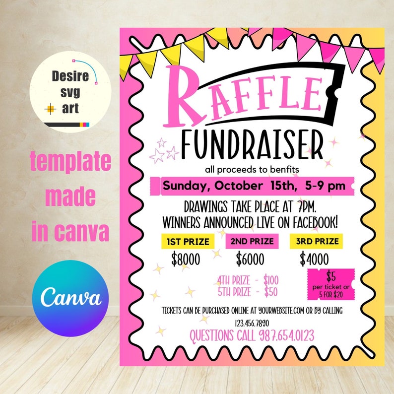 Editable Raffle Fundraiser Templates Galore, Raffle Ticket Fundraiser ...