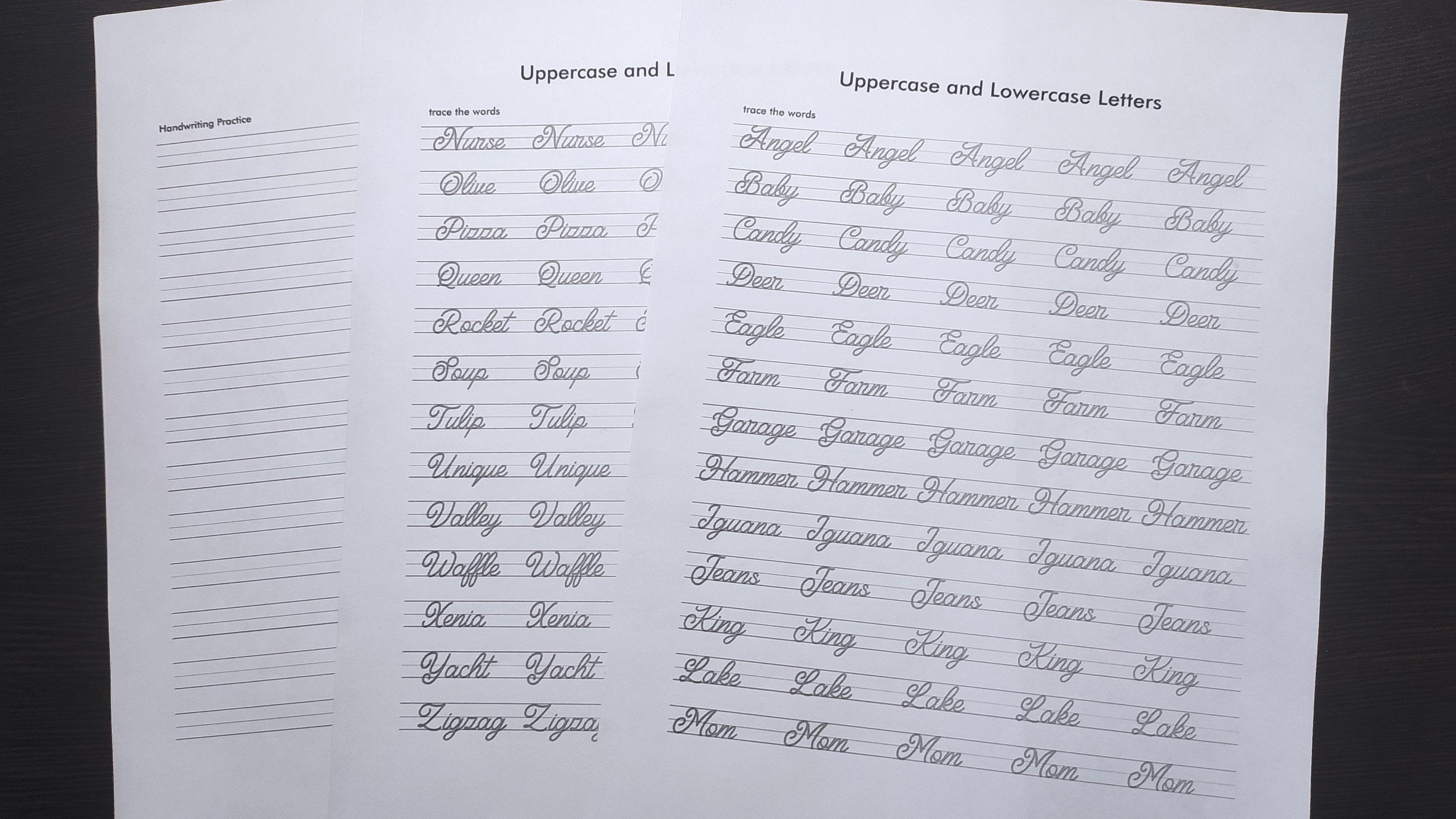 Printable Cursive Worksheets Handwriting Practice Worksheet | Etsy