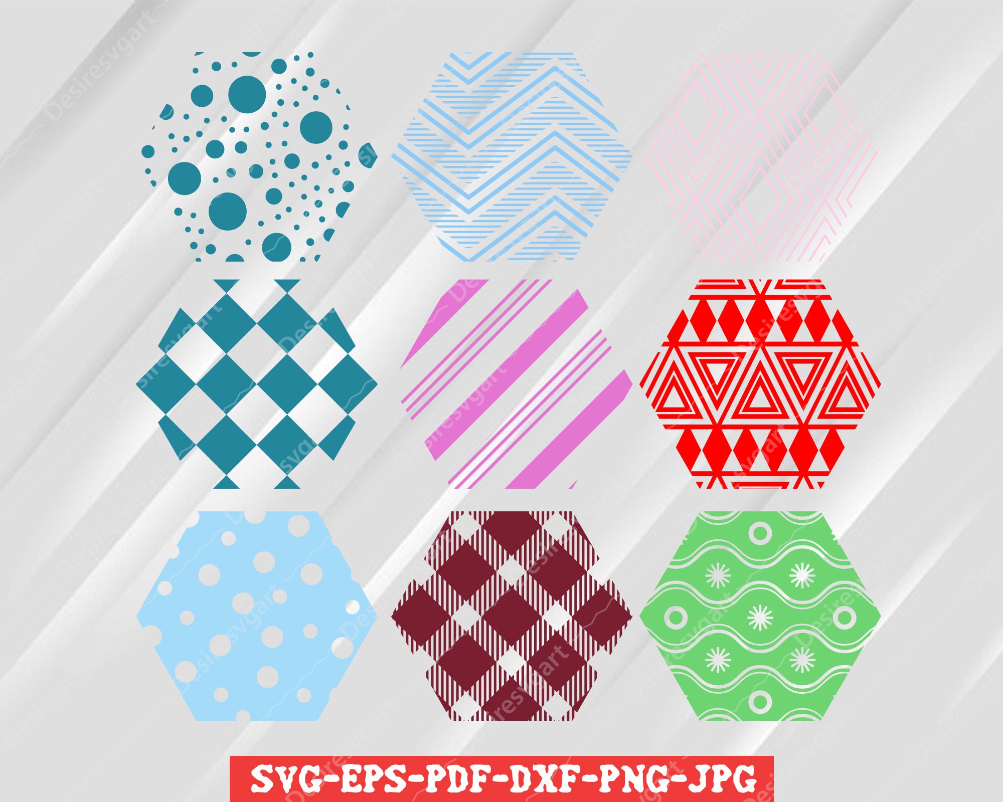 Hexagon Keyring Patterns Svg Hexagon Pattern Svg Keychain | Etsy